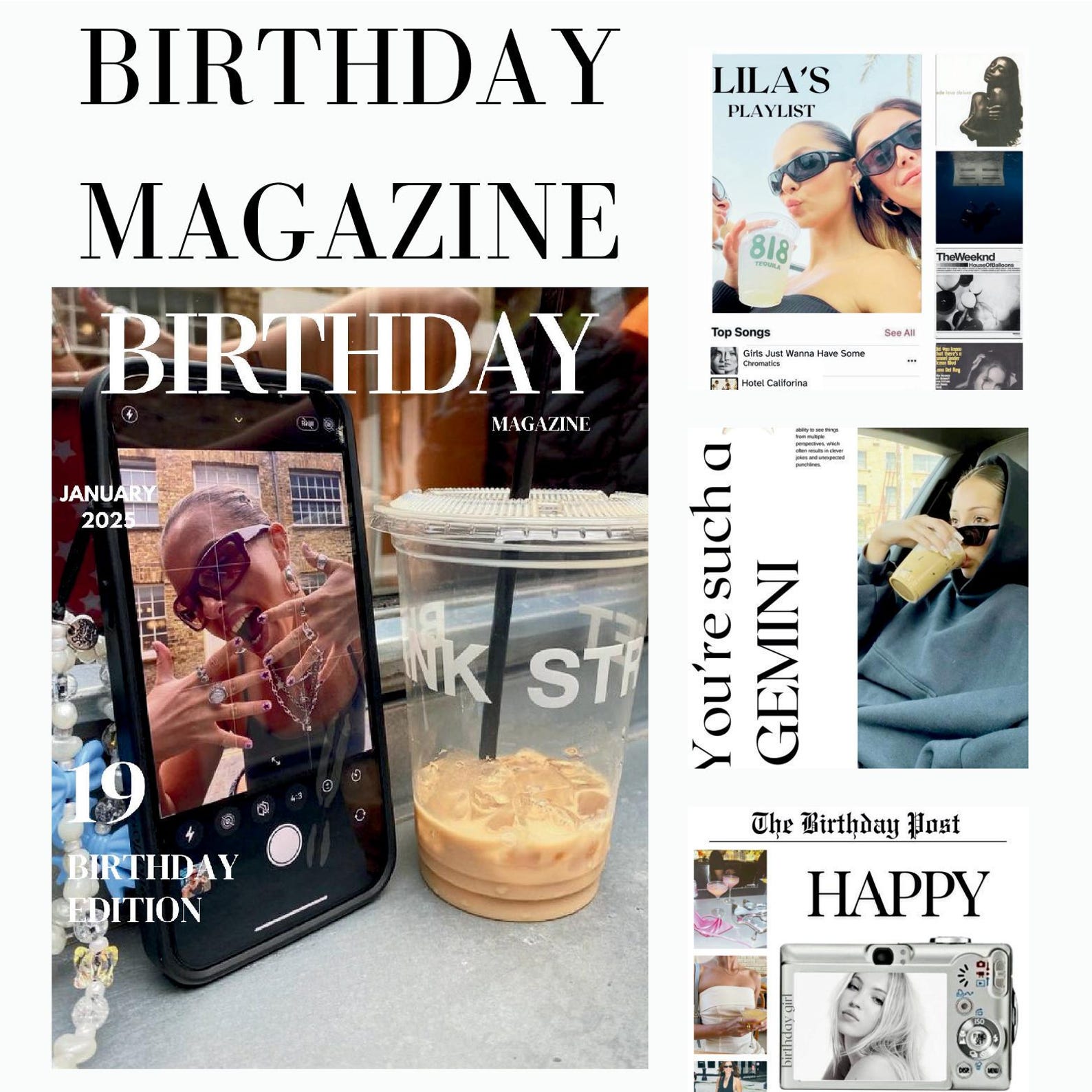 Vogue Birthday Magazine, Bestie Magazine Printable Party Template, Best ...