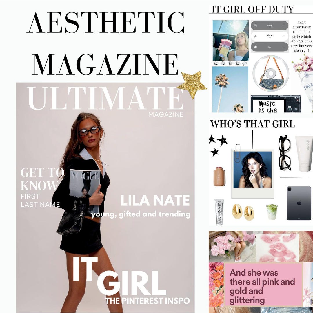 Custom Vogue-inspired Magazine Template Canva | Editable Printable Gift ...