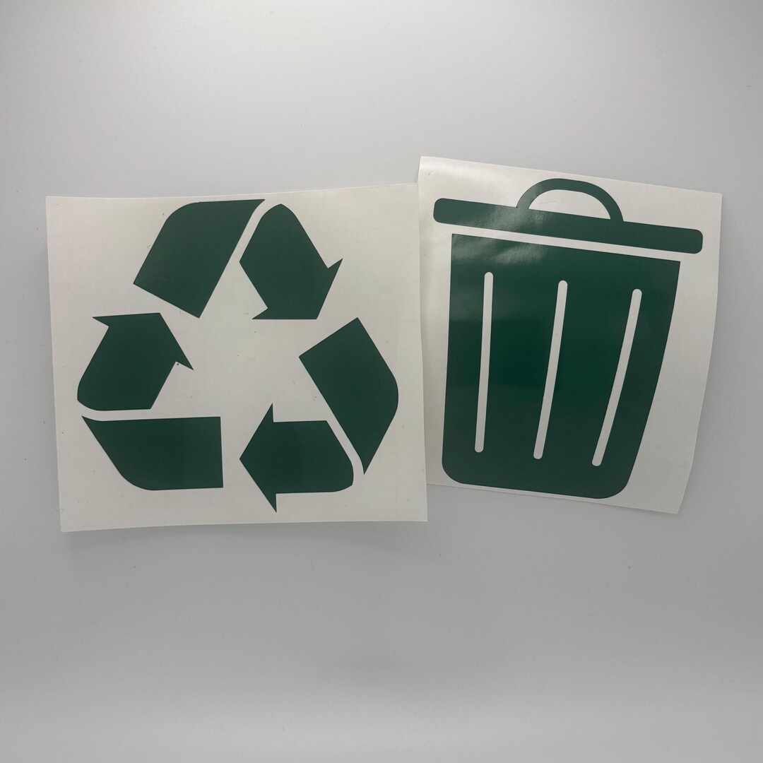 Recycle & Trash Decal - Etsy