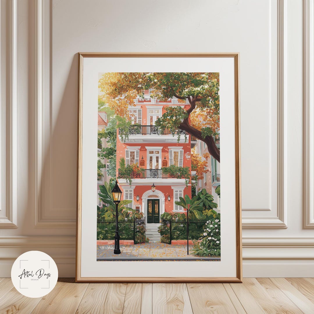 Charleston Historic Home Wall Art, Charleston South Carolina ...