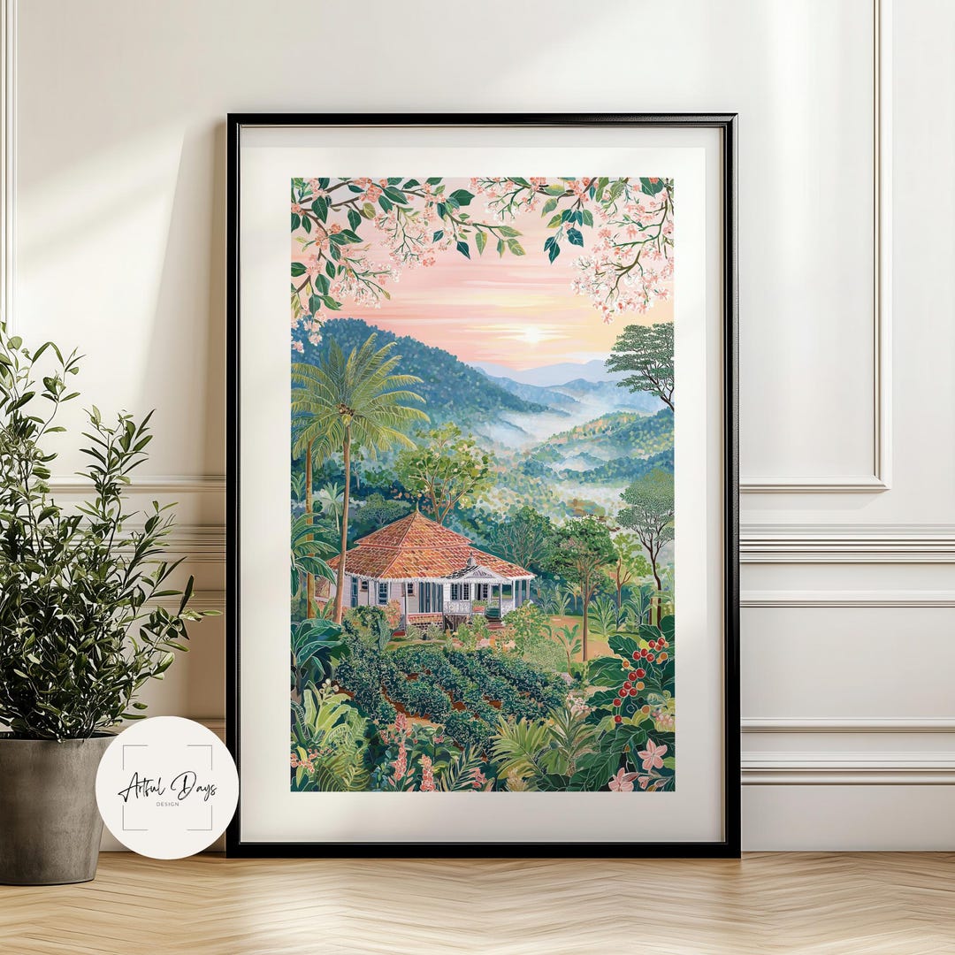Coorg Coffee Plantation Poster, Karnataka India Wall Art, Western Ghats ...