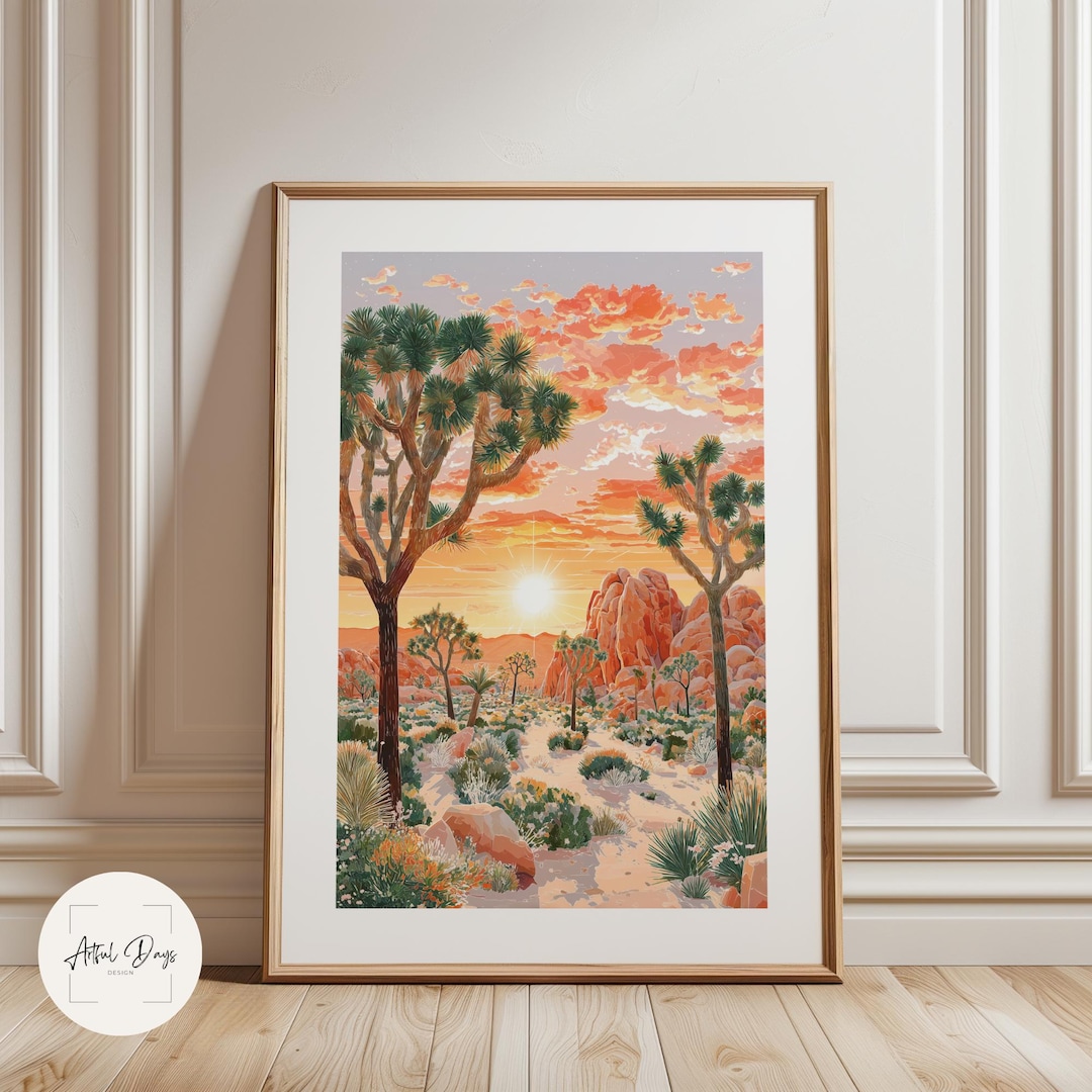 Joshua Tree National Park Poster, California Desert Wall Art,nature ...