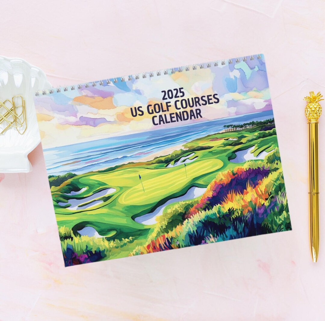 Wall Calendar 2025 Golf Edition: Top 12 US Courses Illustrated ...