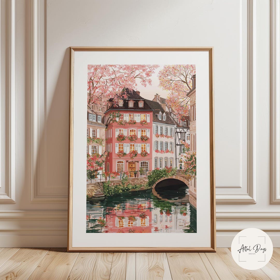 Strasbourg Spring Poster, France Travel Wall Art, La Petite France ...