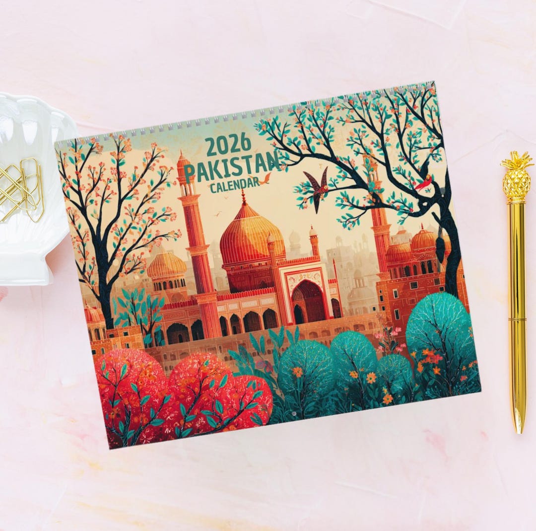 2026 Pakistan Travel Calendar - Illustrated Wall Calendar With ...