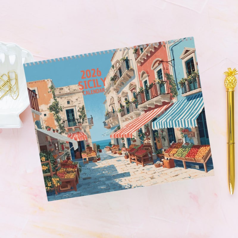 Mediterranean Wall Calendar - Etsy