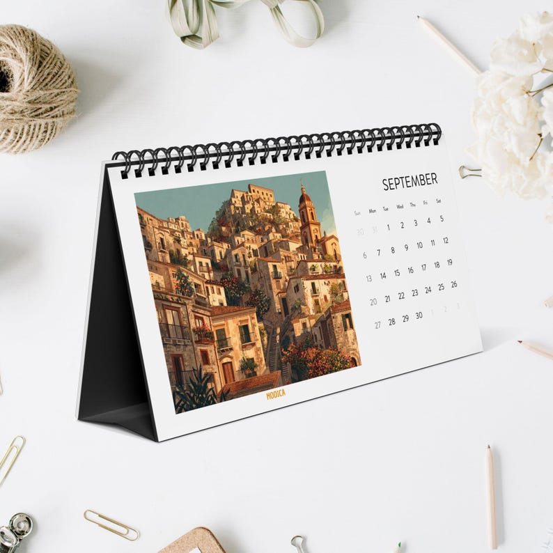 2026 Sicily Travel Calendar - Italy Desk Calendar - Coastal Towns ...
