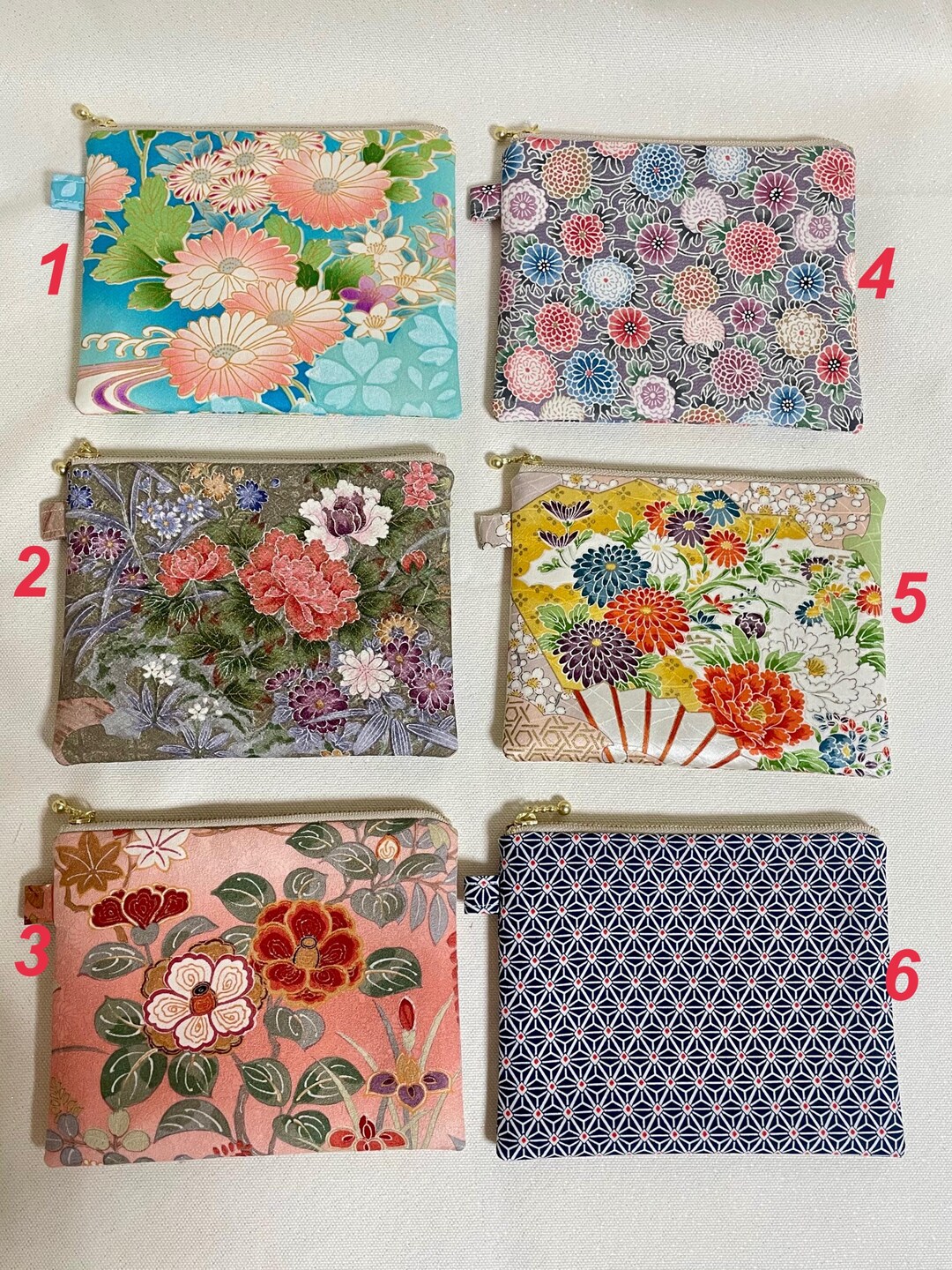 Zipper Pouch Kimono Japanese Pouch Coin Purse Makeup Pouch - Etsy
