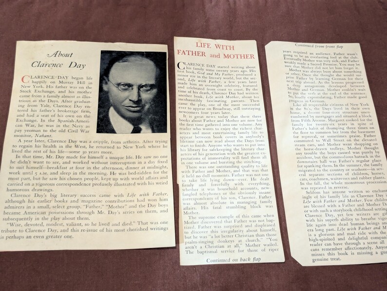 Clarence Day, Life With Father, Life With Mother, God and My Father ...