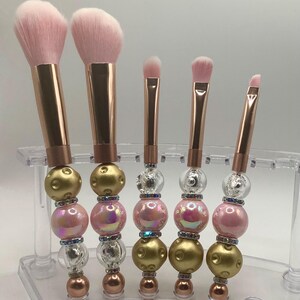 Beaded Makeup Brushes- Set of 5 Brushes - Etsy