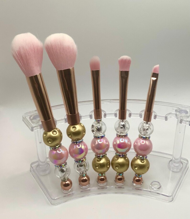 Beaded Makeup Brushes- Set of 5 Brushes - Etsy