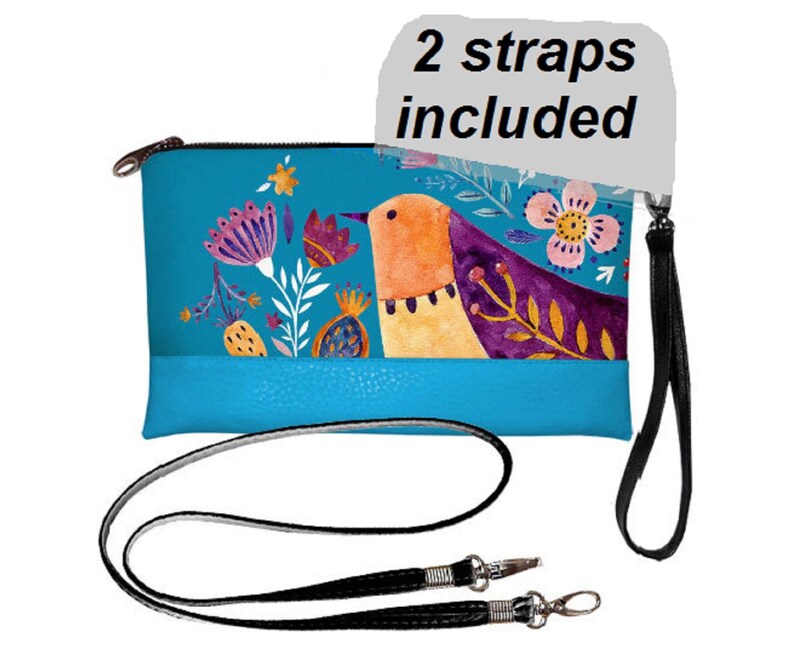 Wristlet With Crossbody Strap, Hummingbird Rifle Paper Crossbody Purse ...