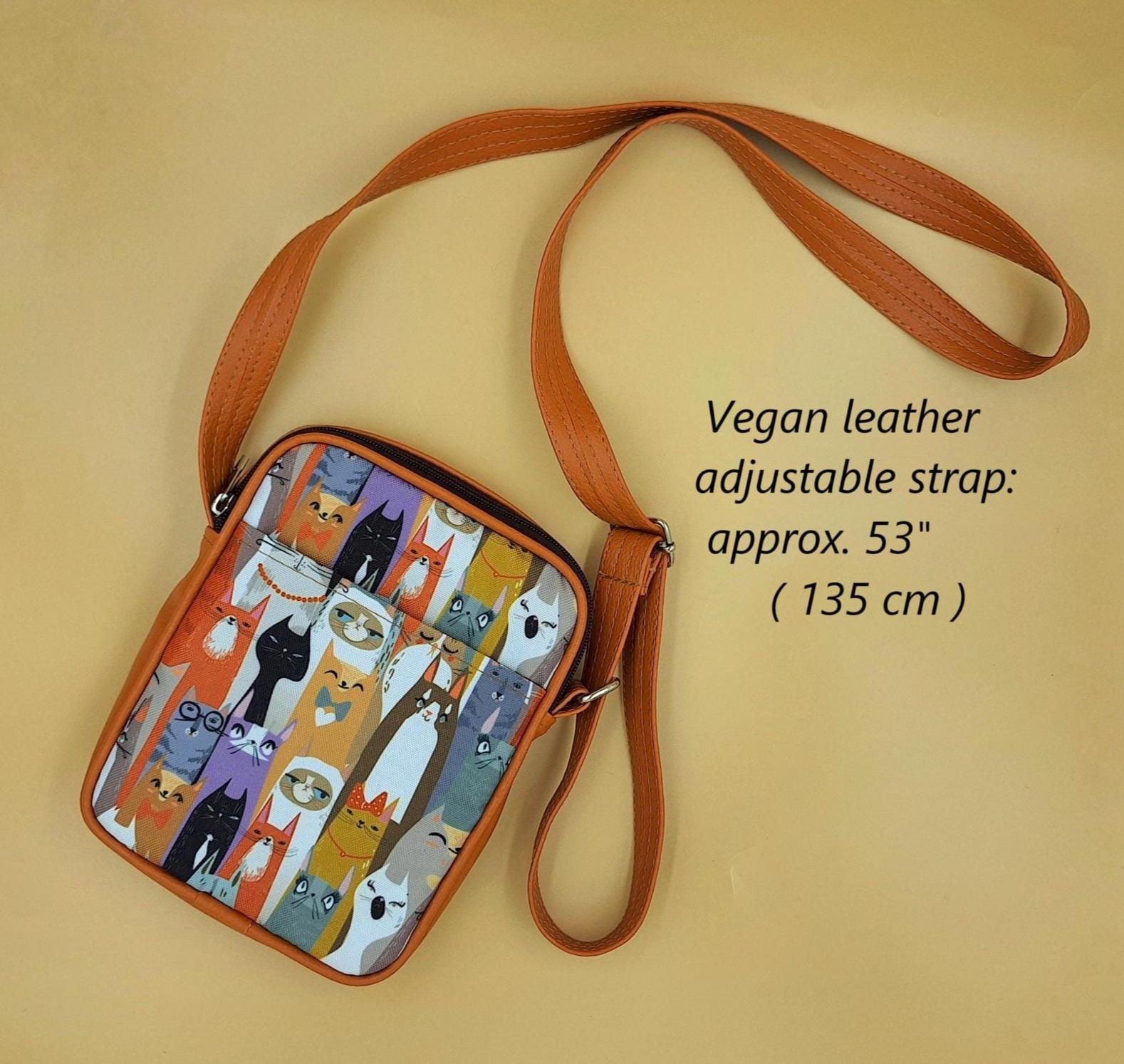 Travel Wallet Purse Mini Crossbody Bag Small Travel Bag Cat Ladies ...