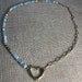 Half Chain Clip and Half Bead Crystal Necklace With Heart Clasp - Etsy
