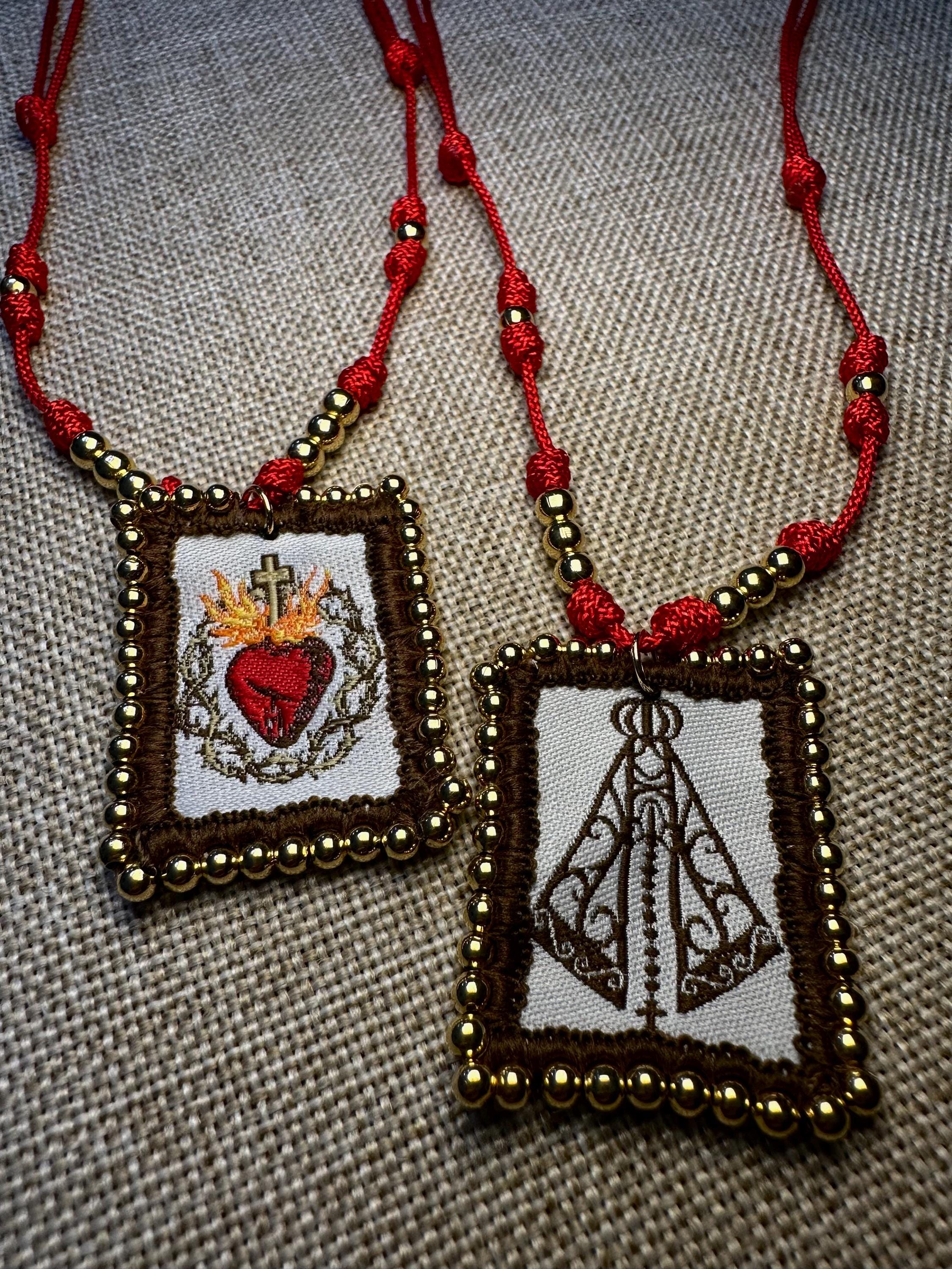 Adjustable Fabric Scapular on Red Cord – Options: Virgin of the Valley ...