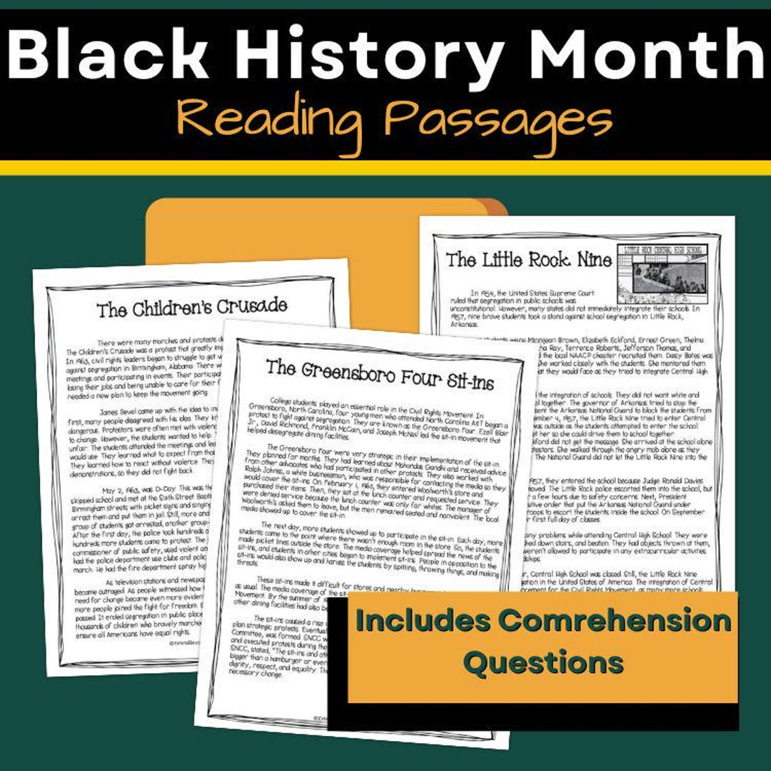 Black History Month Lessons, Black History Worksheets, Printable ...