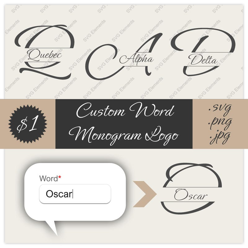 Monogram Svg - Etsy