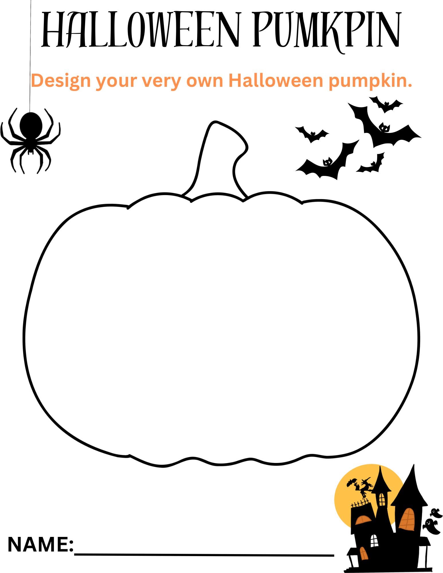 Design a HALLOWEEN Pumpkin | Color You Own Pumpkin| Decorate a Pumpkin ...