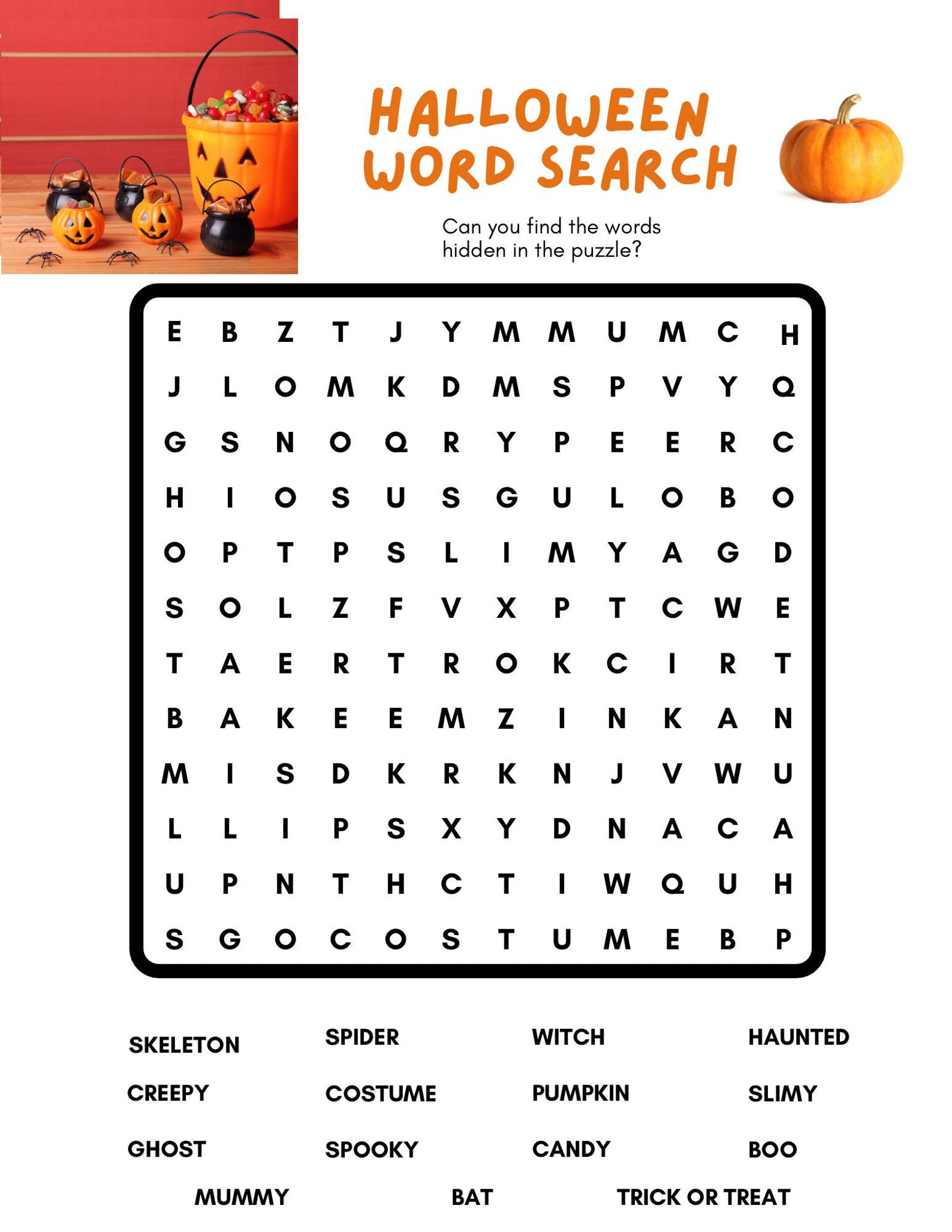 Halloween Word Search| Halloween Wordsearch Printable| Halloween Party ...