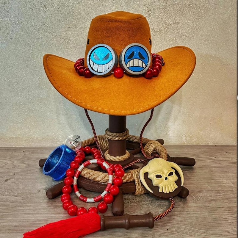 One Piece Ace Hat - Etsy