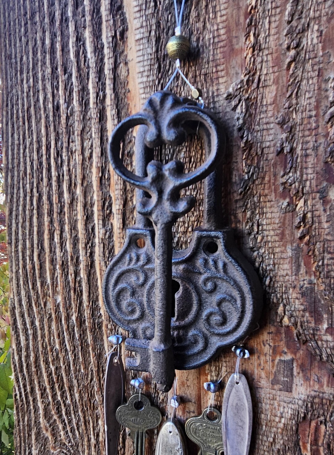 Skeleton Key Door Knocker Wind Chime - Etsy