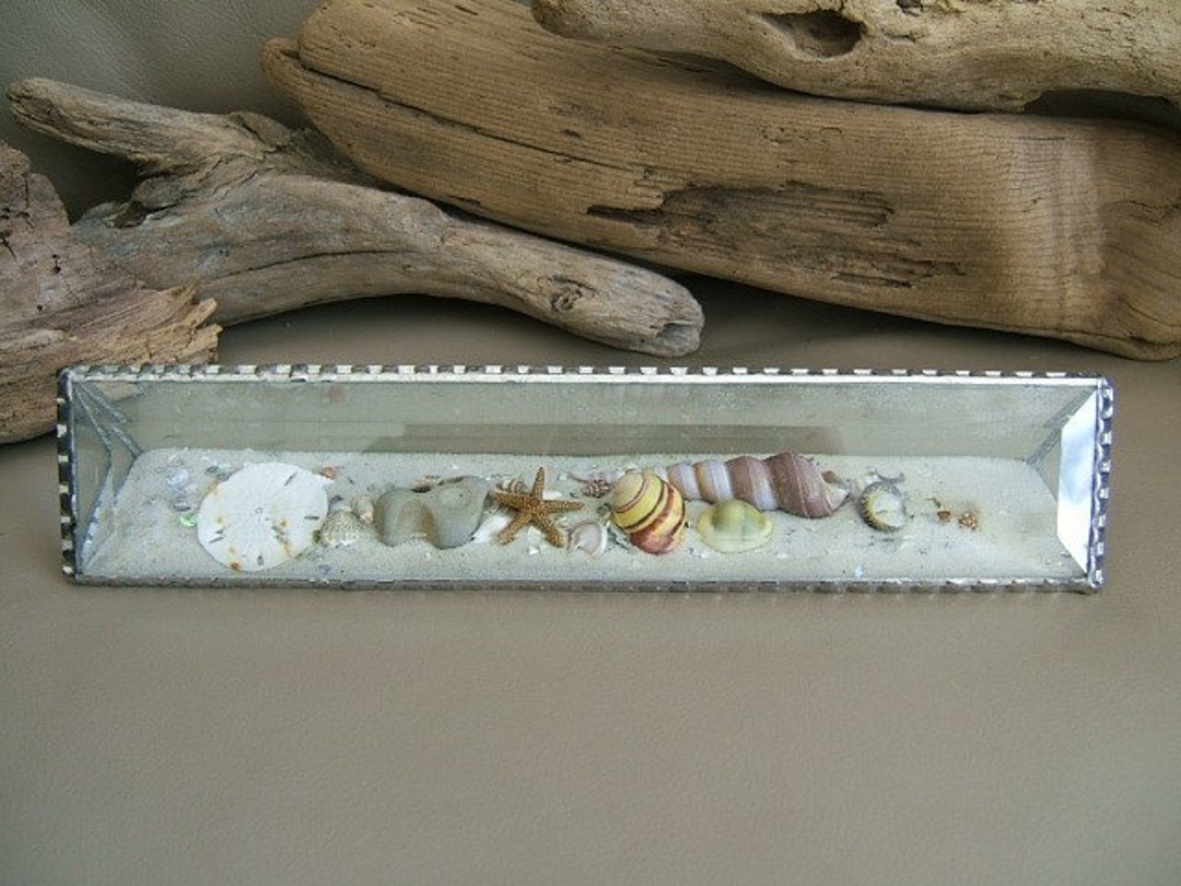 2 X 10 Inch Beach by the Inch - Bevelled Glass Pyramid-shaped Sand ...