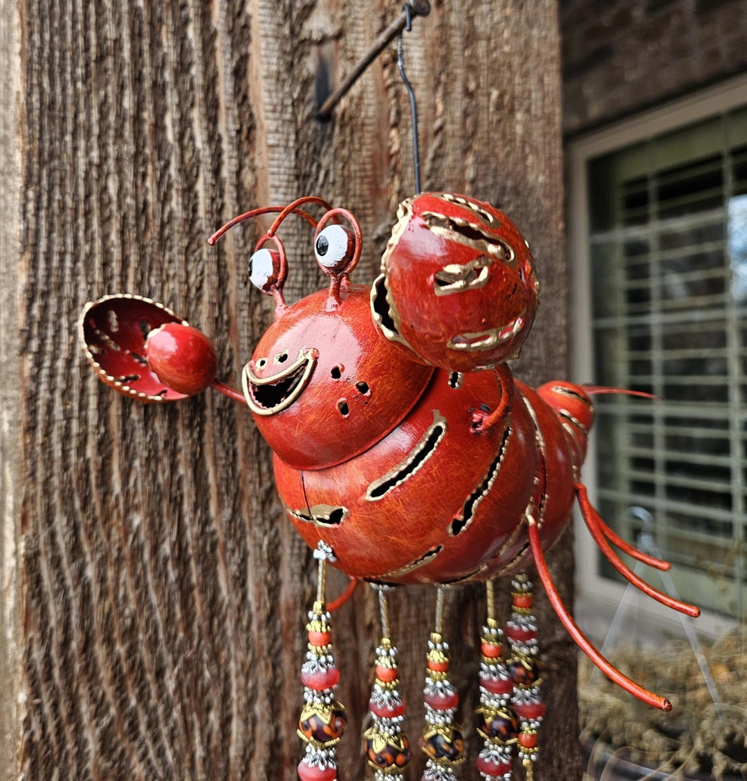 Whimsical Crab Wind Chime/lantern - Etsy