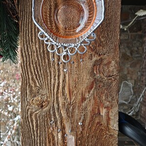 Pink Mayfair - Depression Glass Berry Bowl Wind Chime - Etsy