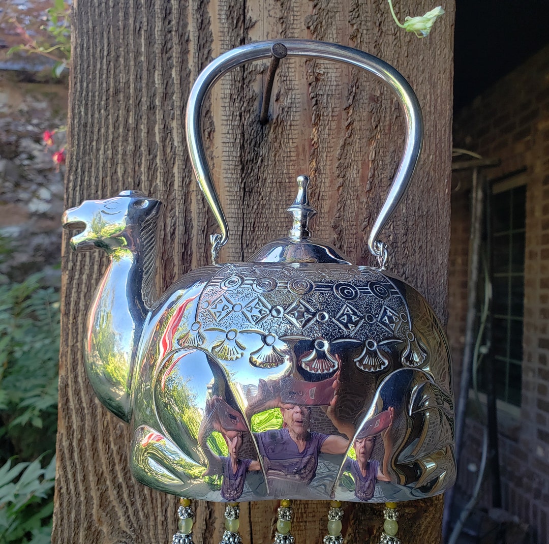 Silver Plate Camel Teapot Wind Chime - Etsy