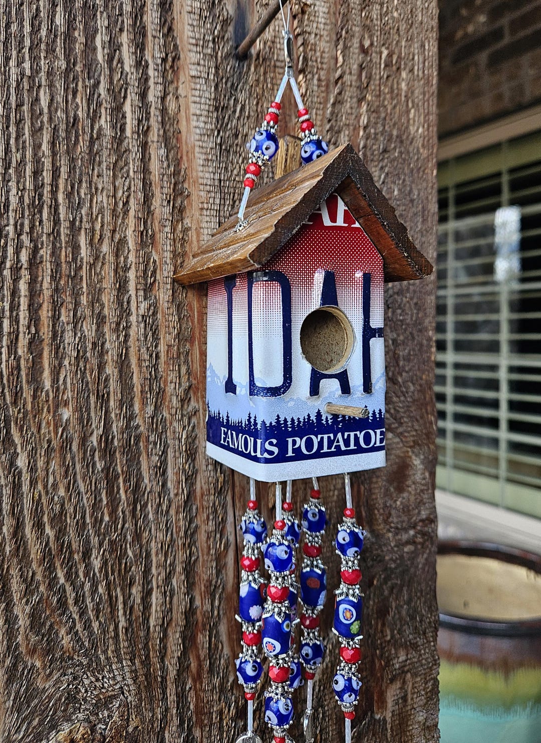 Idaho License Plate Bird-house Wind Chime - Etsy