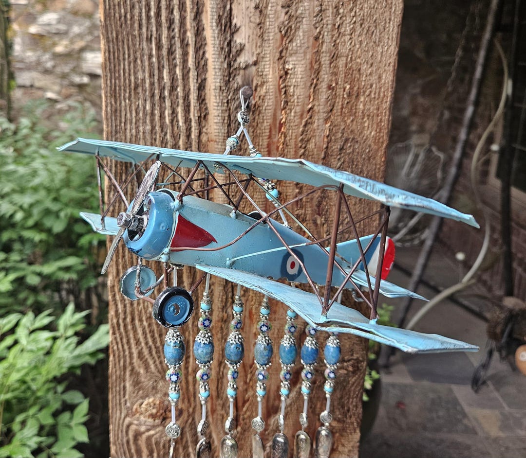 Powder Blue Airplane Teapot Wind Chime - Etsy