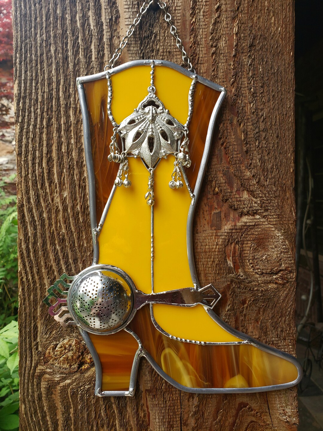 Best Ever Boot Struttin' Unique Glass Freeform Mosaic - Etsy