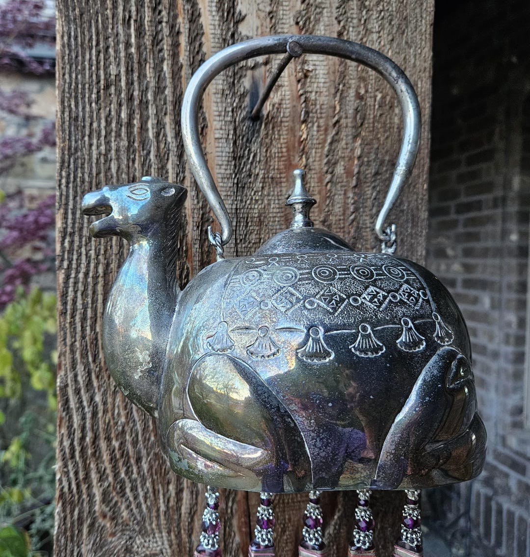 Silver Plate Camel Teapot Wind Chime - Etsy