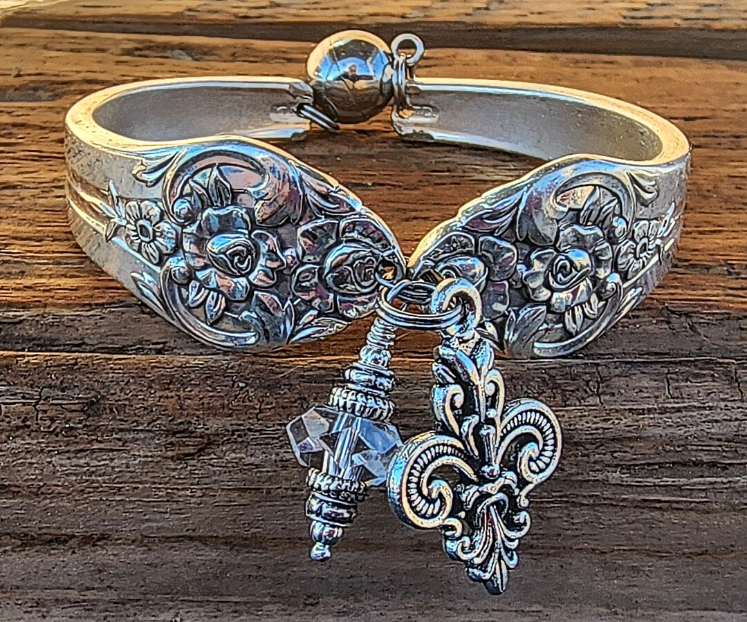 Spoon Bracelet - Stunning Silverware Bracelet With Genuine Cut Quartz ...
