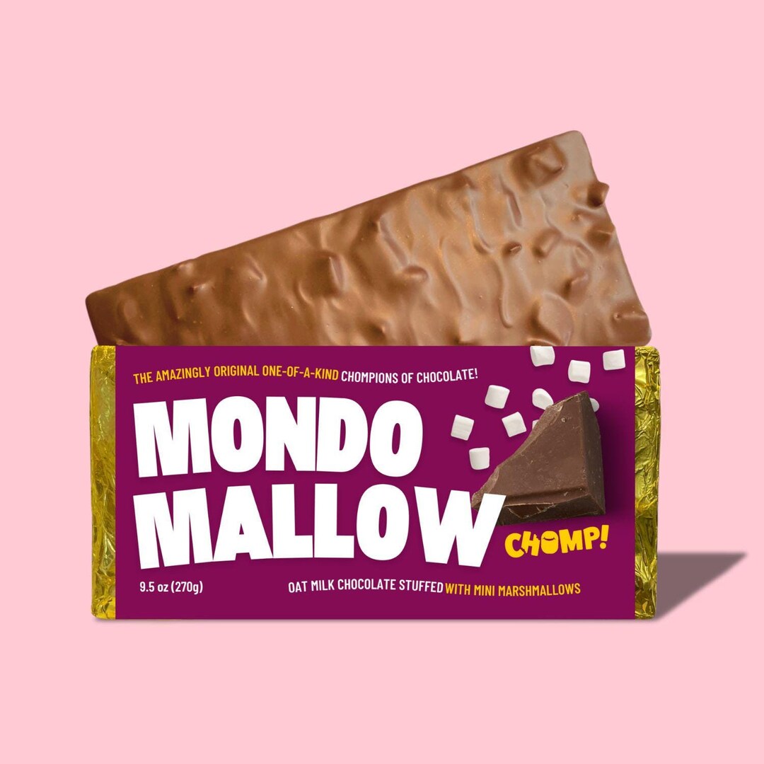 Mondo Mallow: Giant Oat Milk Chocolate Bar Filled With Marshmallows ...