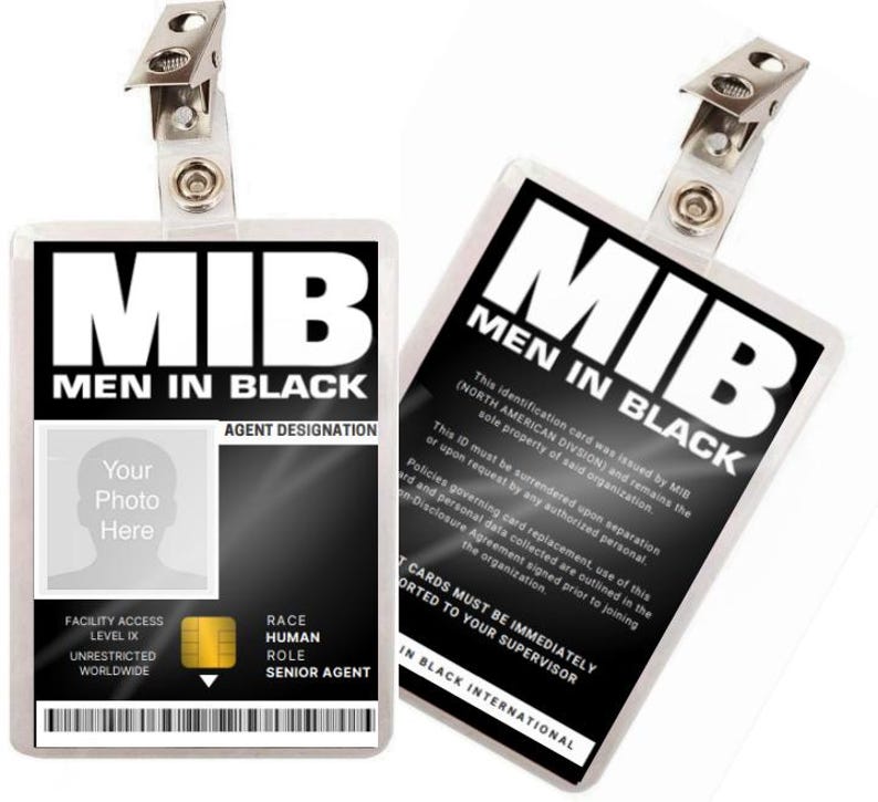 Personalized Men in Black Badge - Etsy