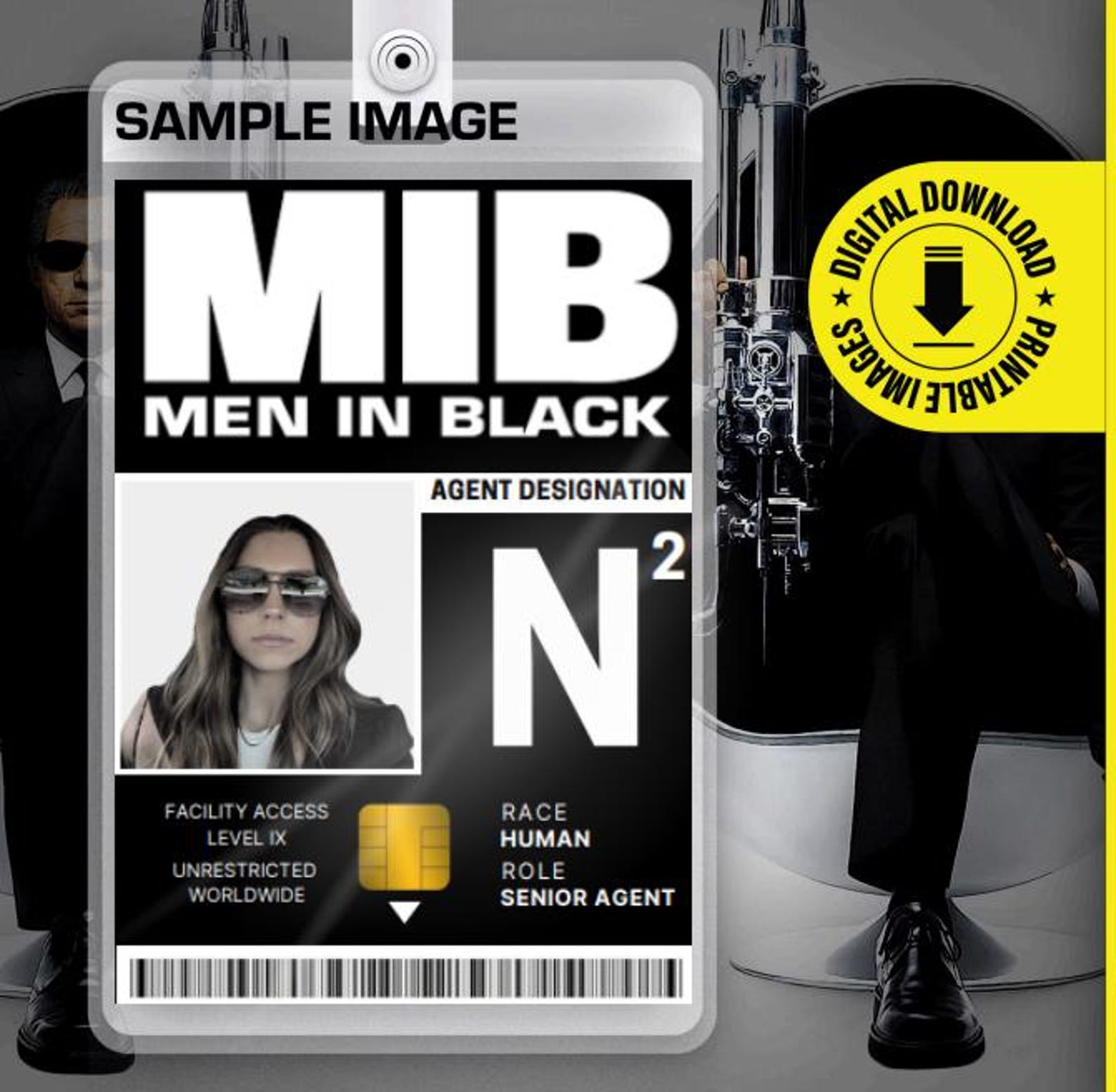 Personalized Men in Black Badge - Etsy