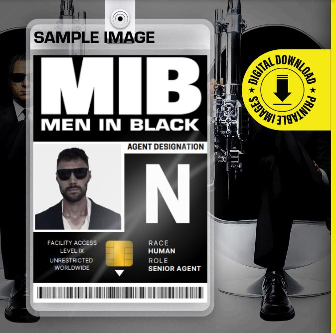 Personalized Men in Black Badge - Etsy