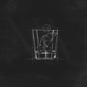 Blueprint Old Fashion Cocktail Wall Art / Black and White - Etsy