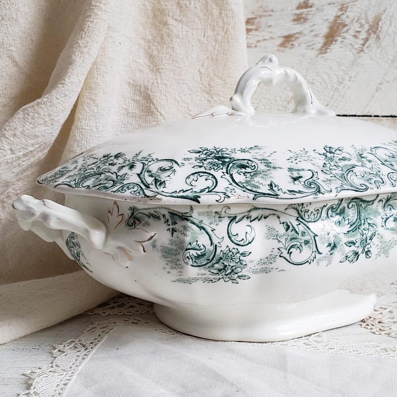 Green Transferware - Etsy