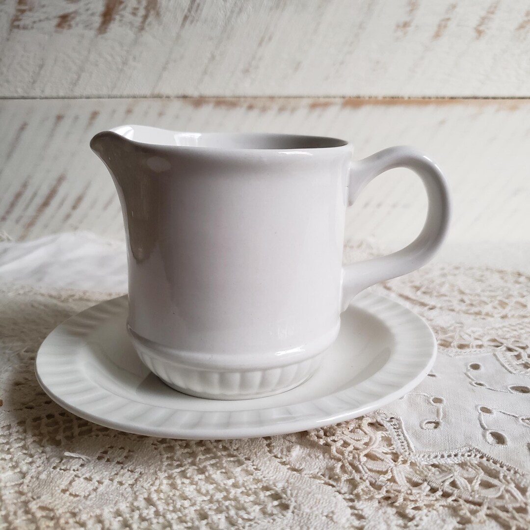 Alfred Meakin Ironstone Creamer , All White LEEDS Ironstone Cream ...