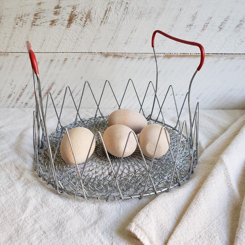 Collapsible Wire Mesh Basket , French Style Wire Rinsing Basket ...