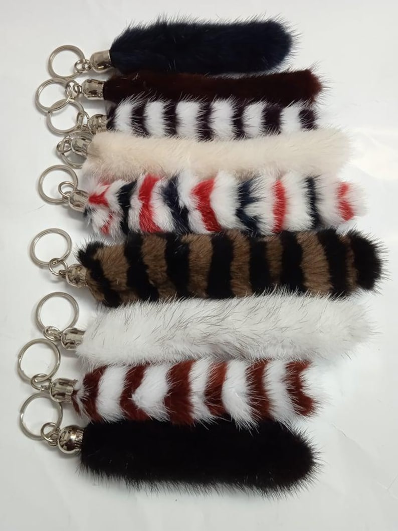 Real Mink Fur Long Keychains - the More You Buy the Less You Pay ...