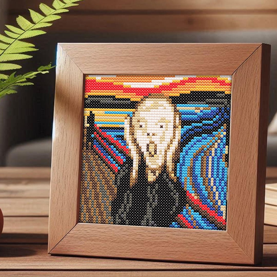 Easy Scream Cross Stitch Pattern Edvard Munch, Small Easy Cross Stitch ...