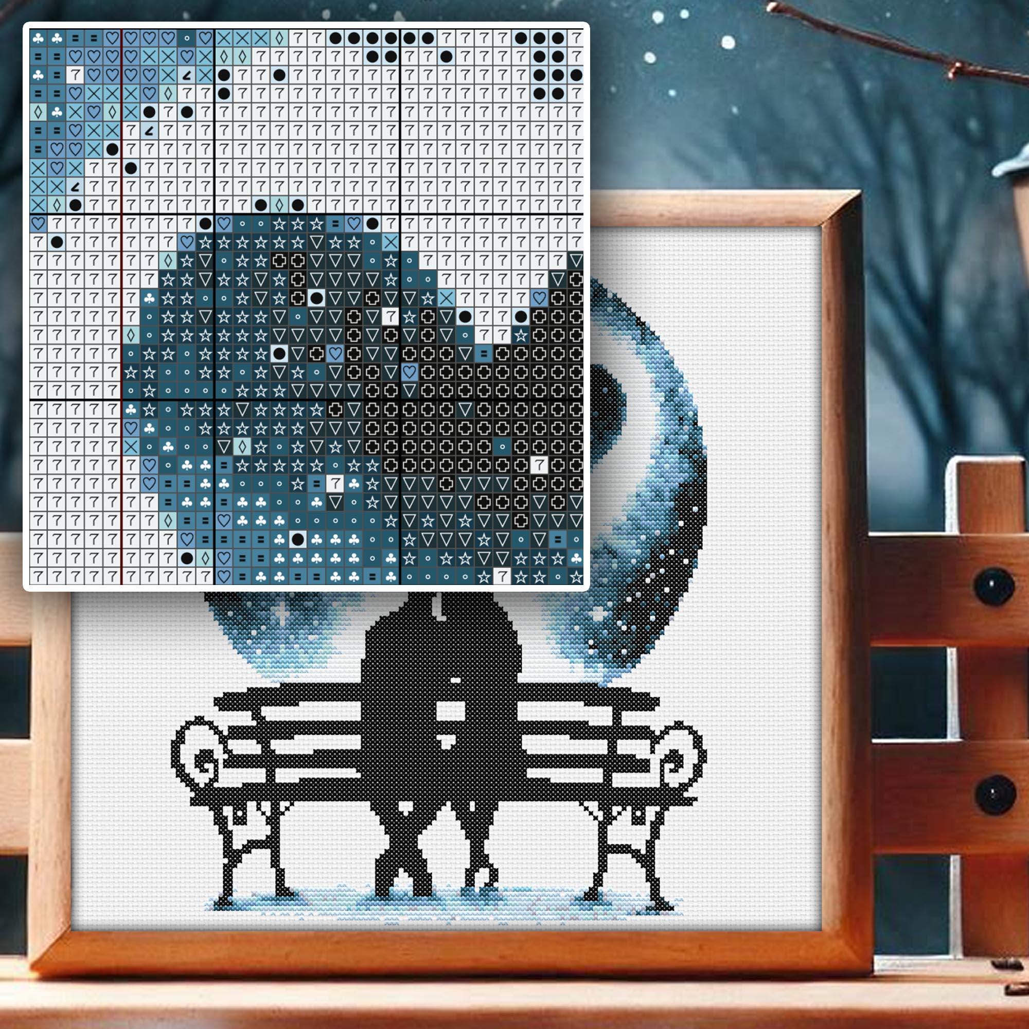 Couple on Bench Cross Stitch Pattern: Valentine's Day Embroidery (PDF ...