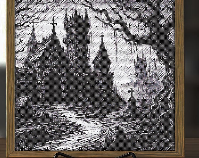 Gothic Forest Graveyard Landscape 11 Halloween PDF Instant Digital ...