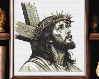 PDF Jesus Embroidery Pattern, Jesus Christ Cross Stitch Chart ...