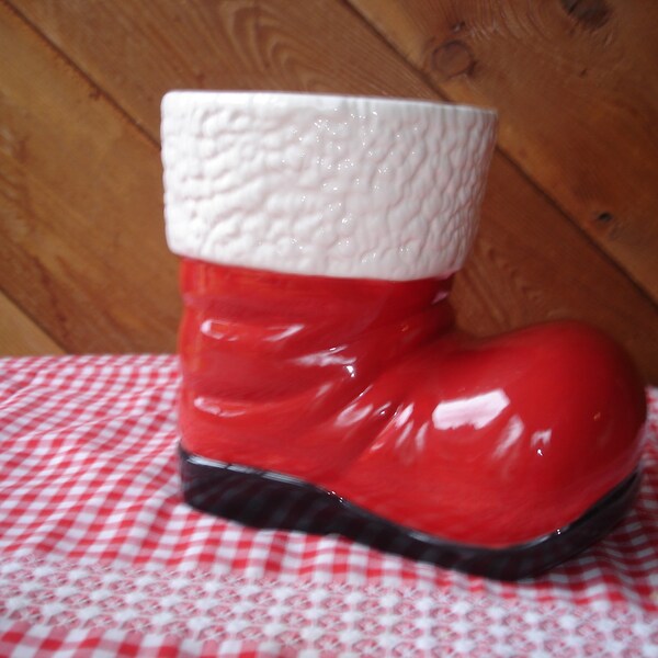 Vintage Santa Boot - Etsy