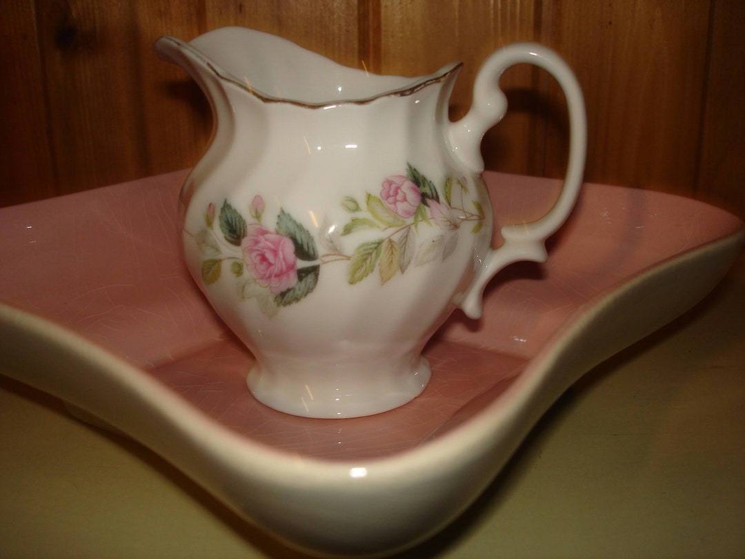 Vintage Cream Pitcher and Serving Dish - Etsy