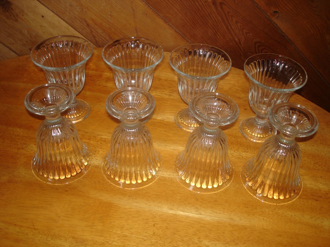 Vintage Sundae Ice Cream Cups Parfait Cups Set of 8 Glass - Etsy